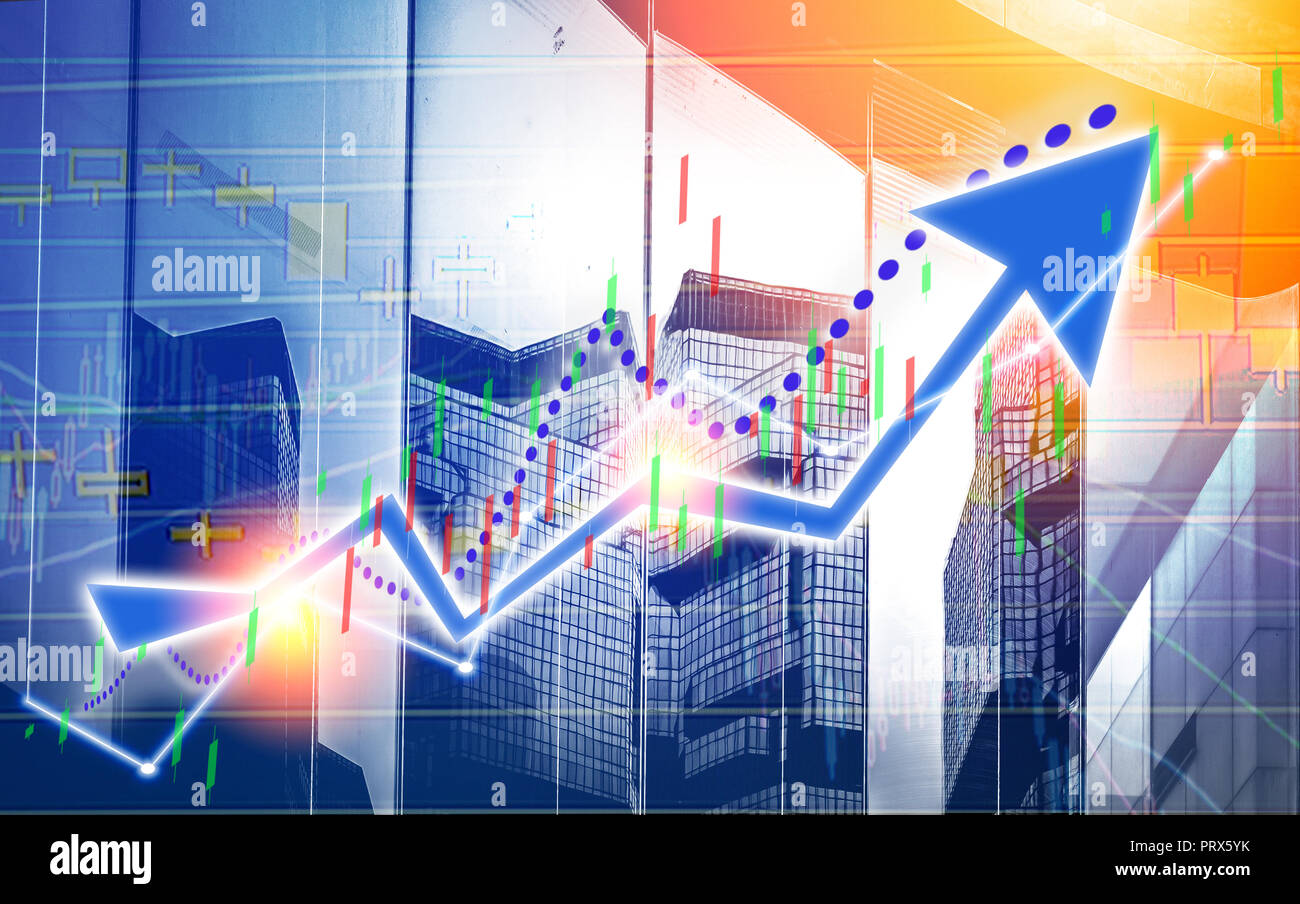 Stock index growth shown the graph and chart in Commercial buildings ...