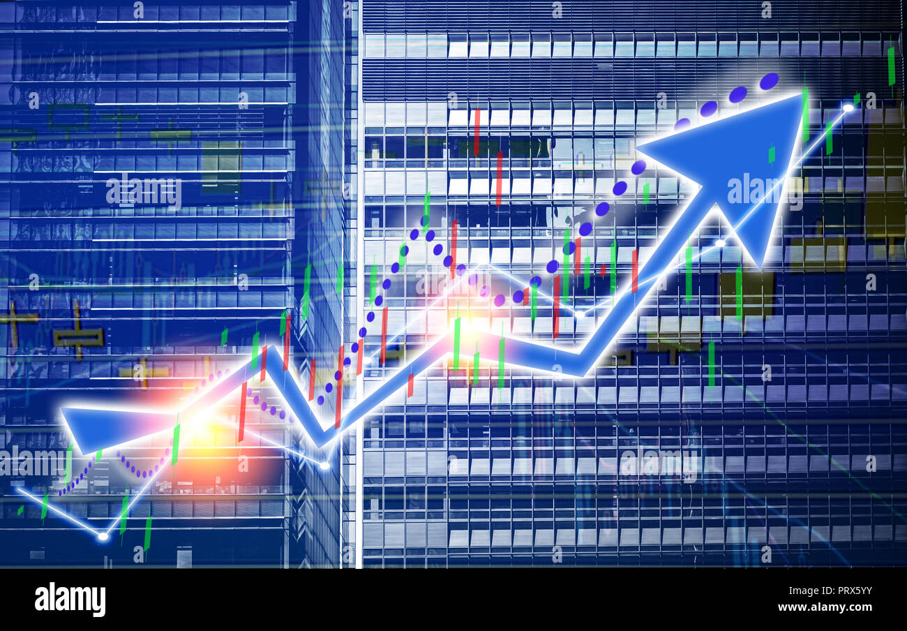 Stock index growth shown the graph and chart in Commercial buildings ...