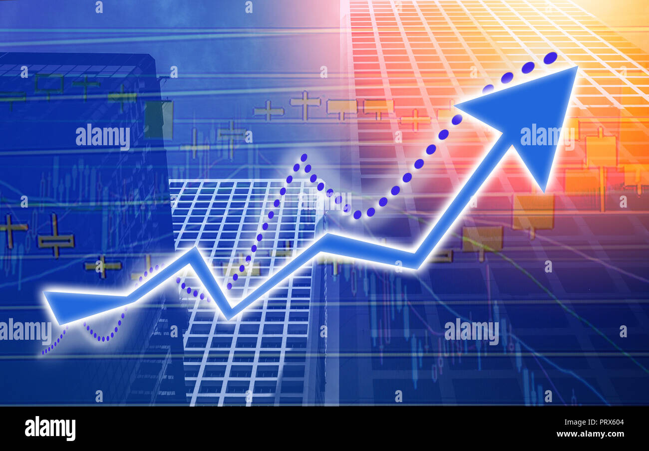 Stock index growth shown the graph and chart in Commercial buildings ...