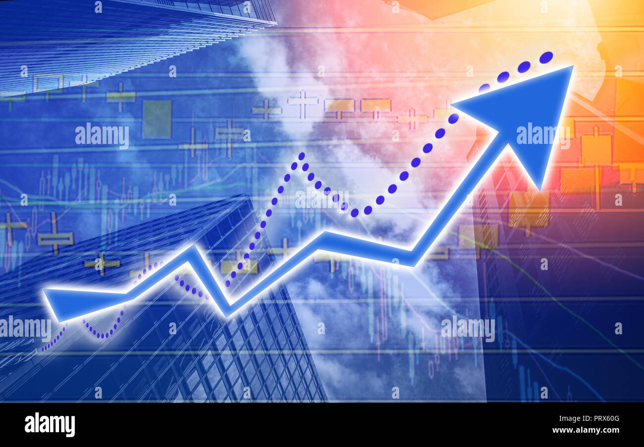 Stock index growth shown the graph and chart in Commercial buildings ...