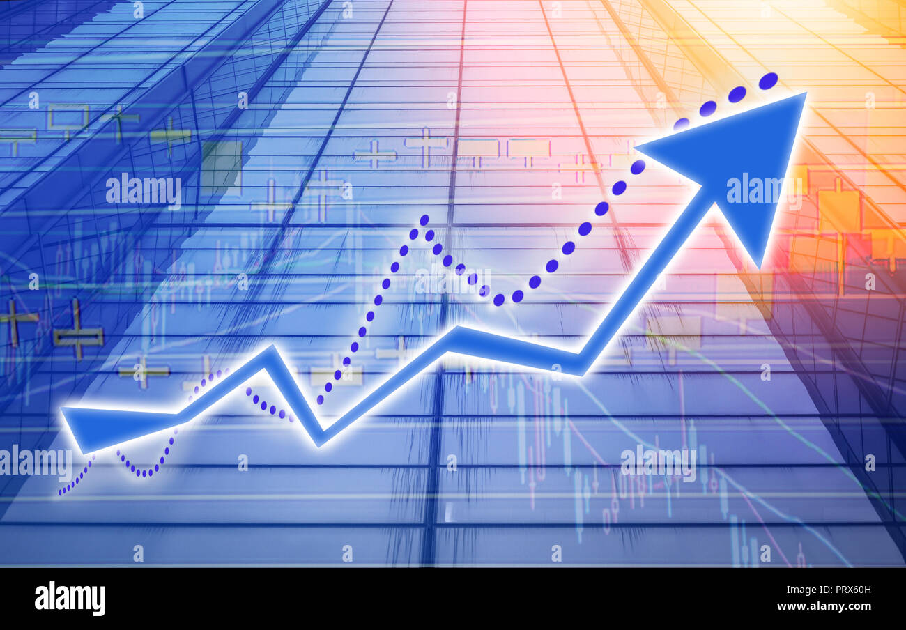Stock index growth shown the graph and chart in Commercial buildings ...