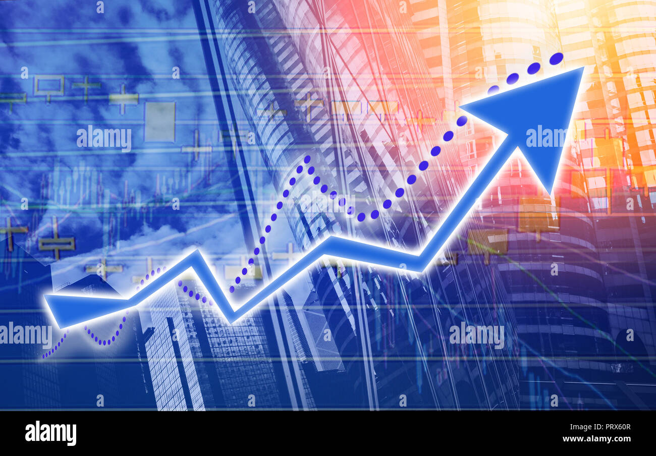 Stock index growth shown the graph and chart in Commercial buildings ...