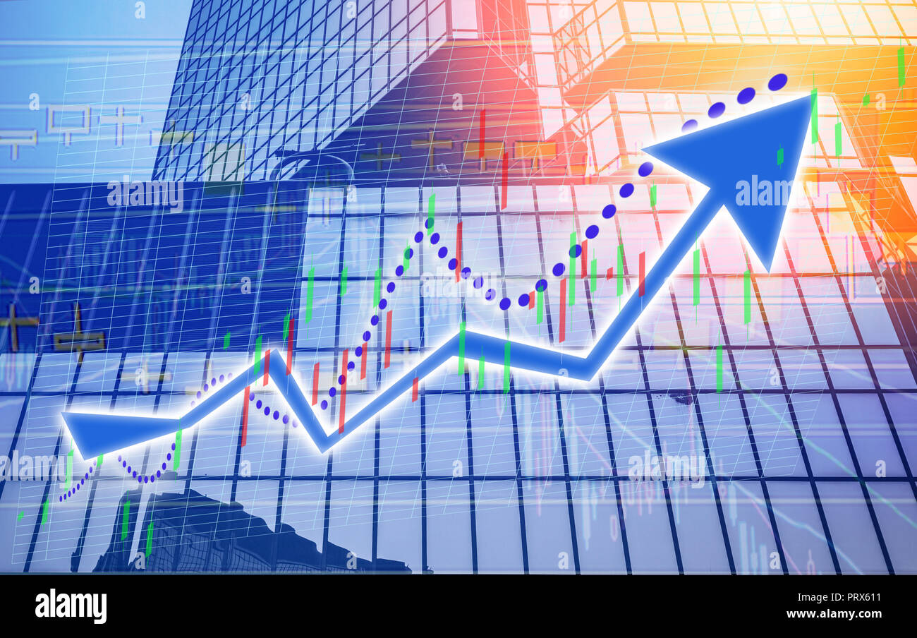Stock index growth shown the graph and chart in Commercial buildings ...