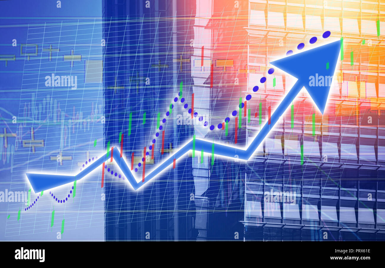 Stock index growth shown the graph and chart in Commercial buildings ...