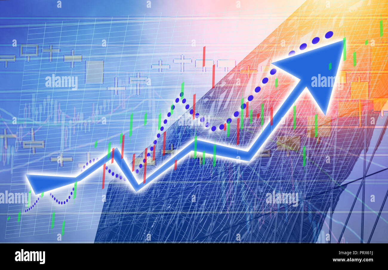 Stock index growth shown the graph and chart in Commercial buildings ...