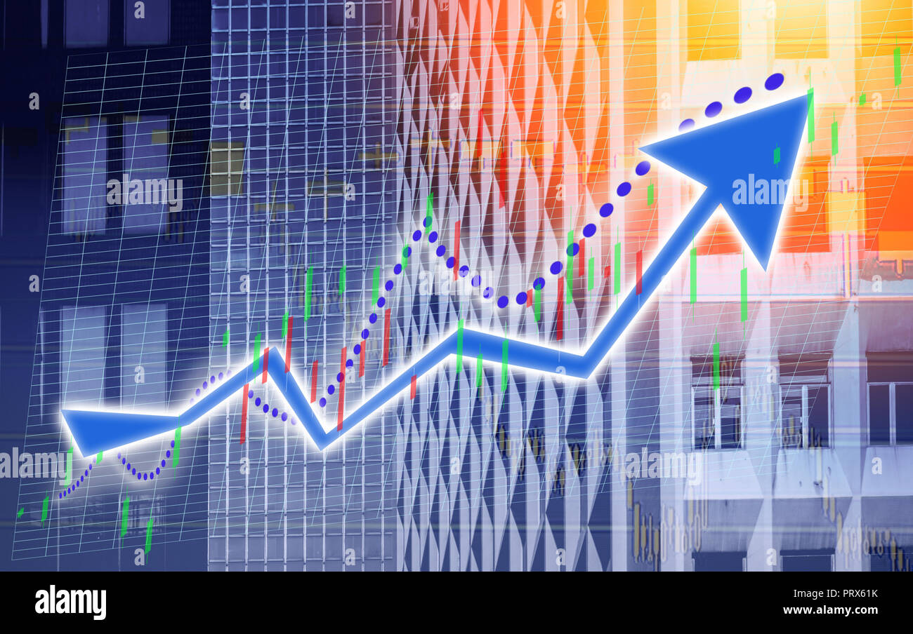 Stock index growth shown the graph and chart in Commercial buildings ...
