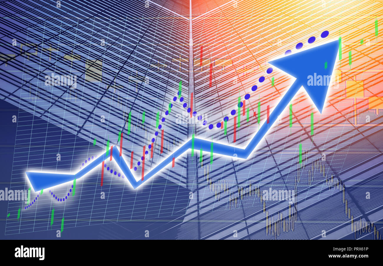 Stock index growth shown the graph and chart in Commercial buildings ...
