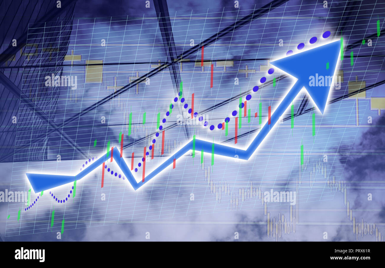 Stock index growth shown the graph and chart in Commercial buildings ...