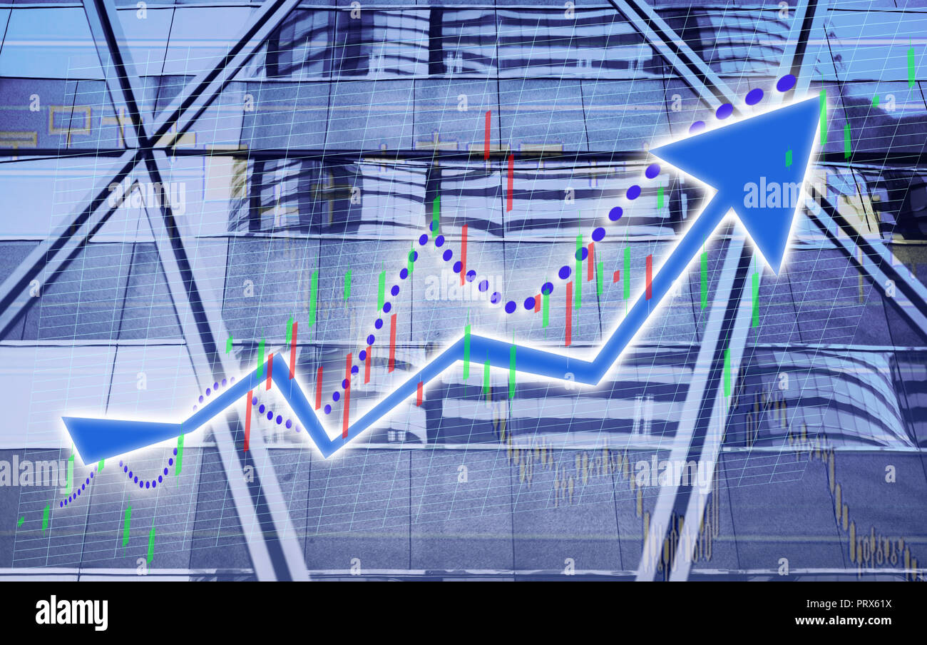 Stock index growth shown the graph and chart in Commercial buildings ...