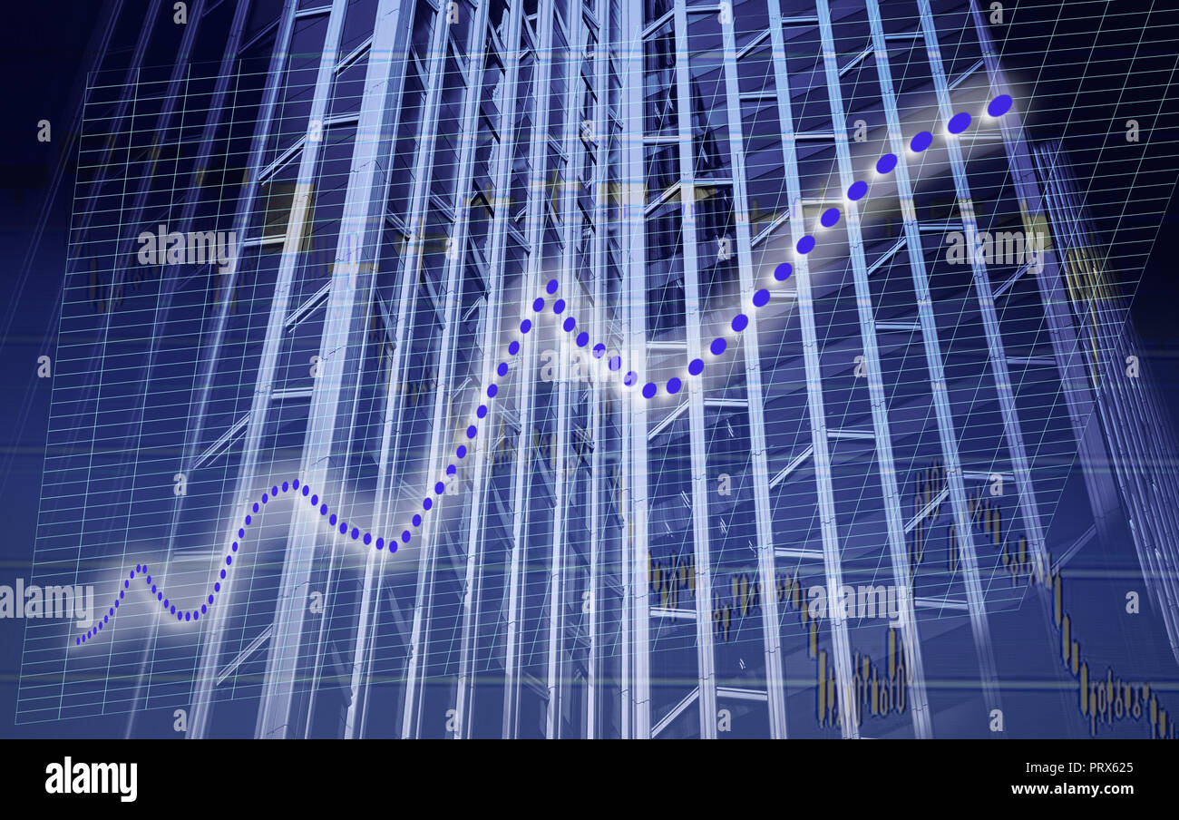 Stock index growth shown the graph and chart in Commercial buildings ...