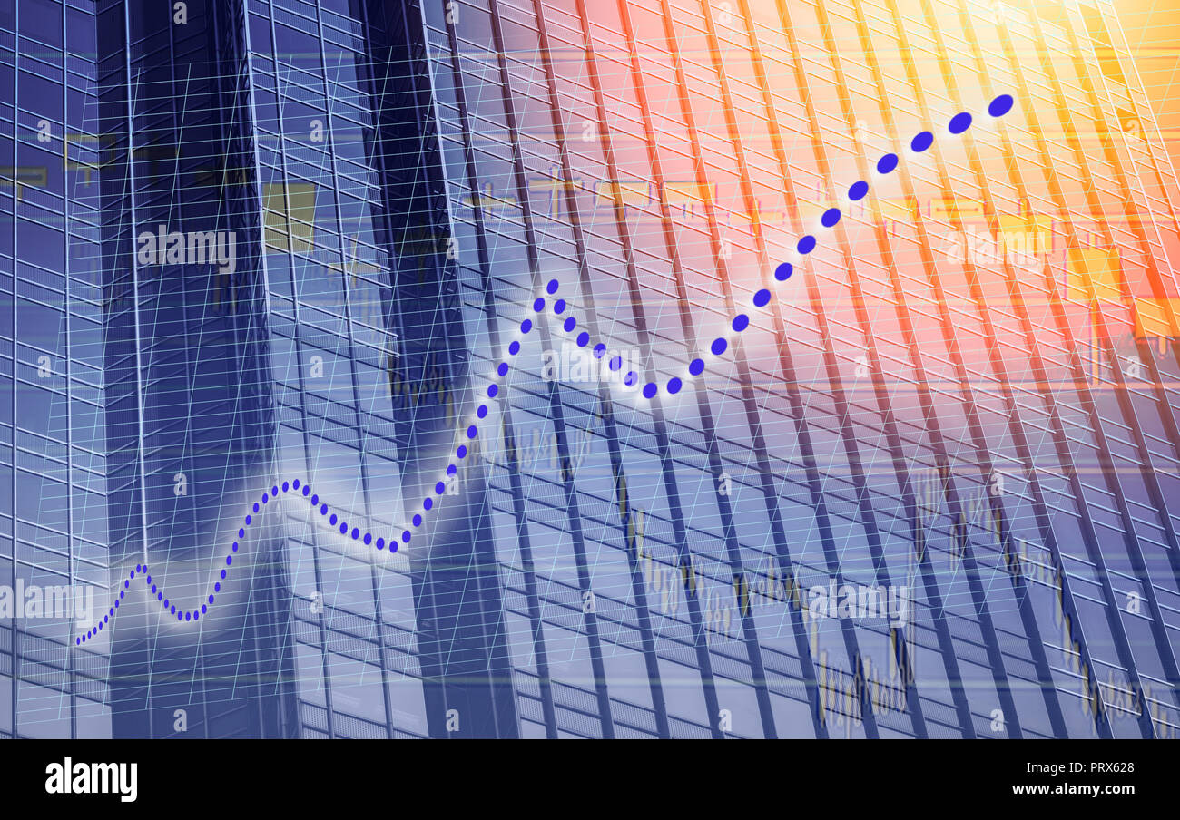 Stock index growth shown the graph and chart in Commercial buildings ...