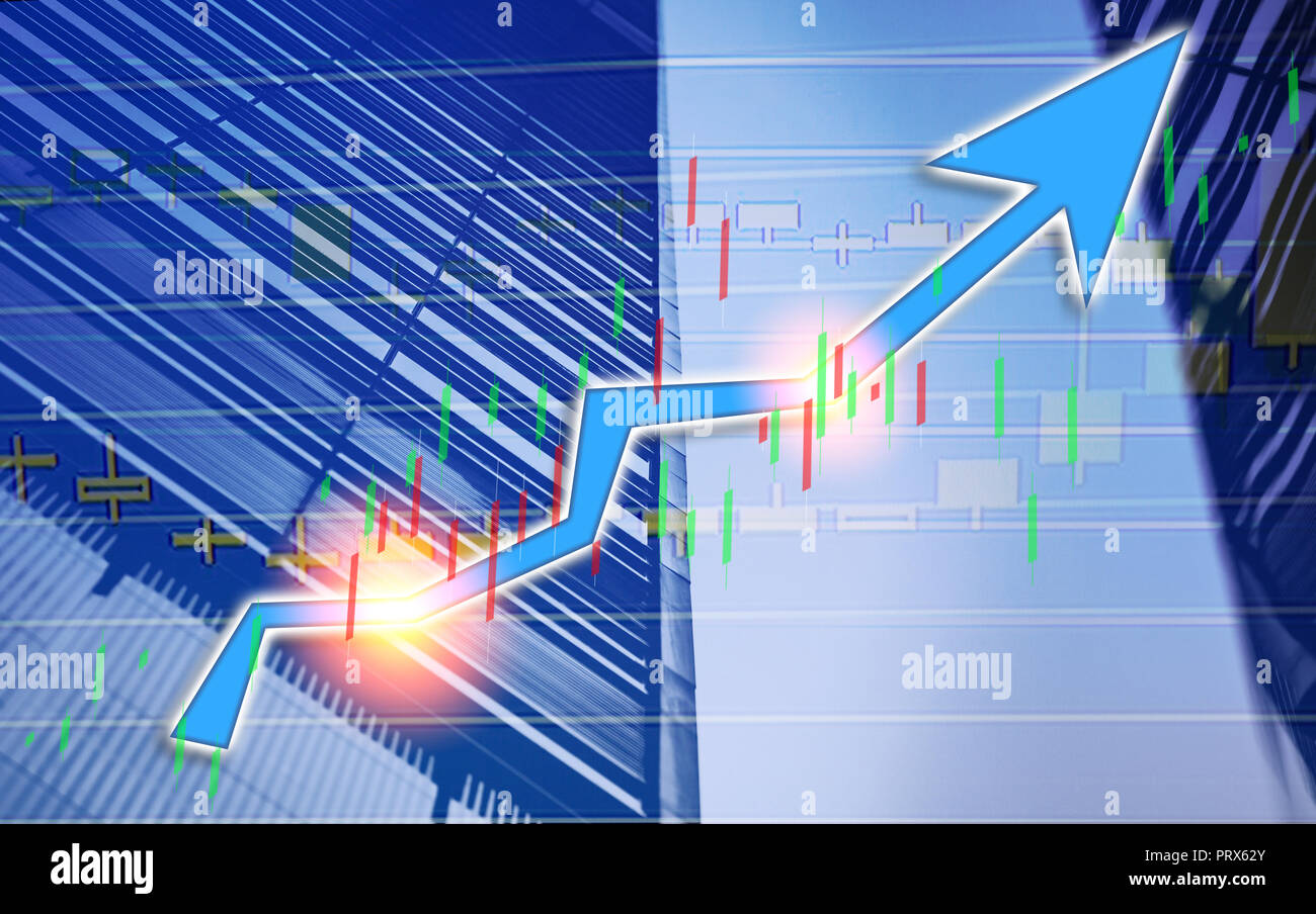 Stock index growth shown the graph and chart in Commercial buildings ...