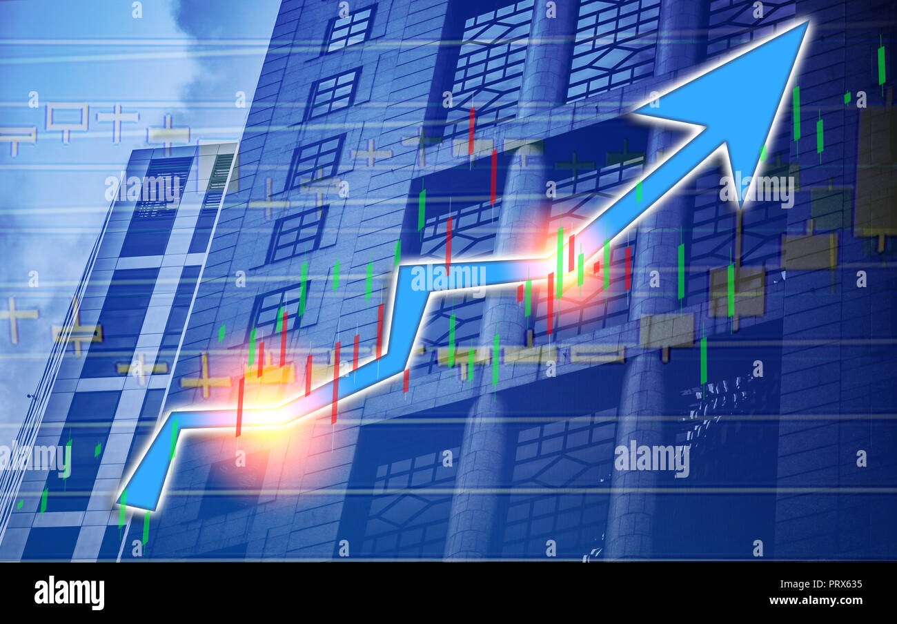 Stock index growth shown the graph and chart in Commercial buildings ...