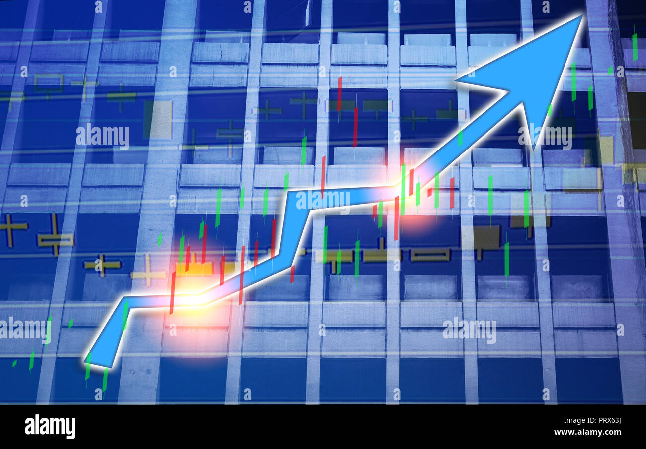 Stock index growth shown the graph and chart in Commercial buildings ...