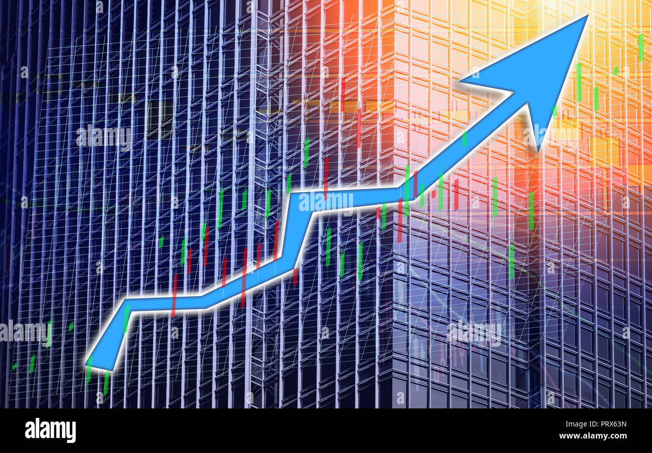 Stock index growth shown the graph and chart in Commercial buildings ...