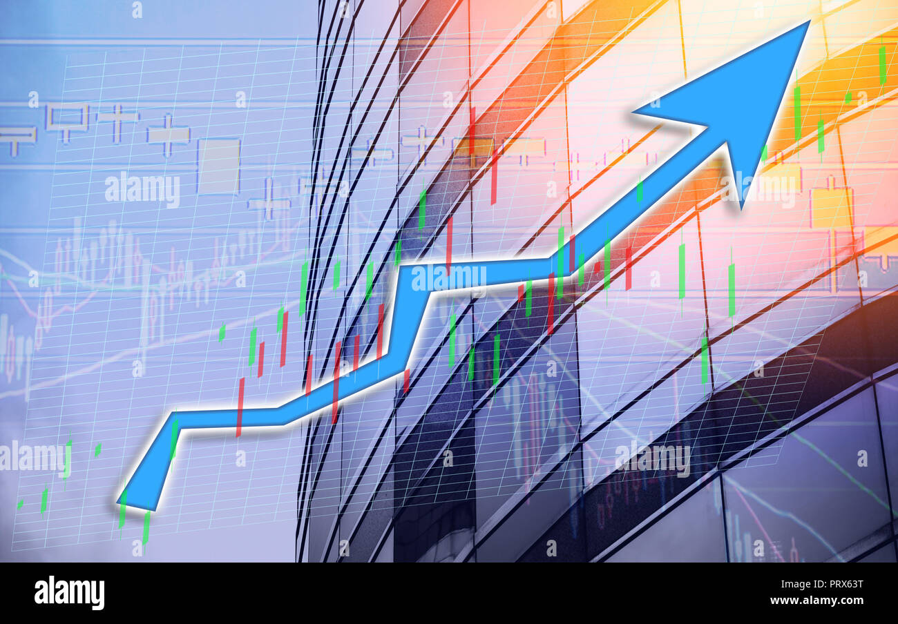 Stock index growth shown the graph and chart in Commercial buildings ...