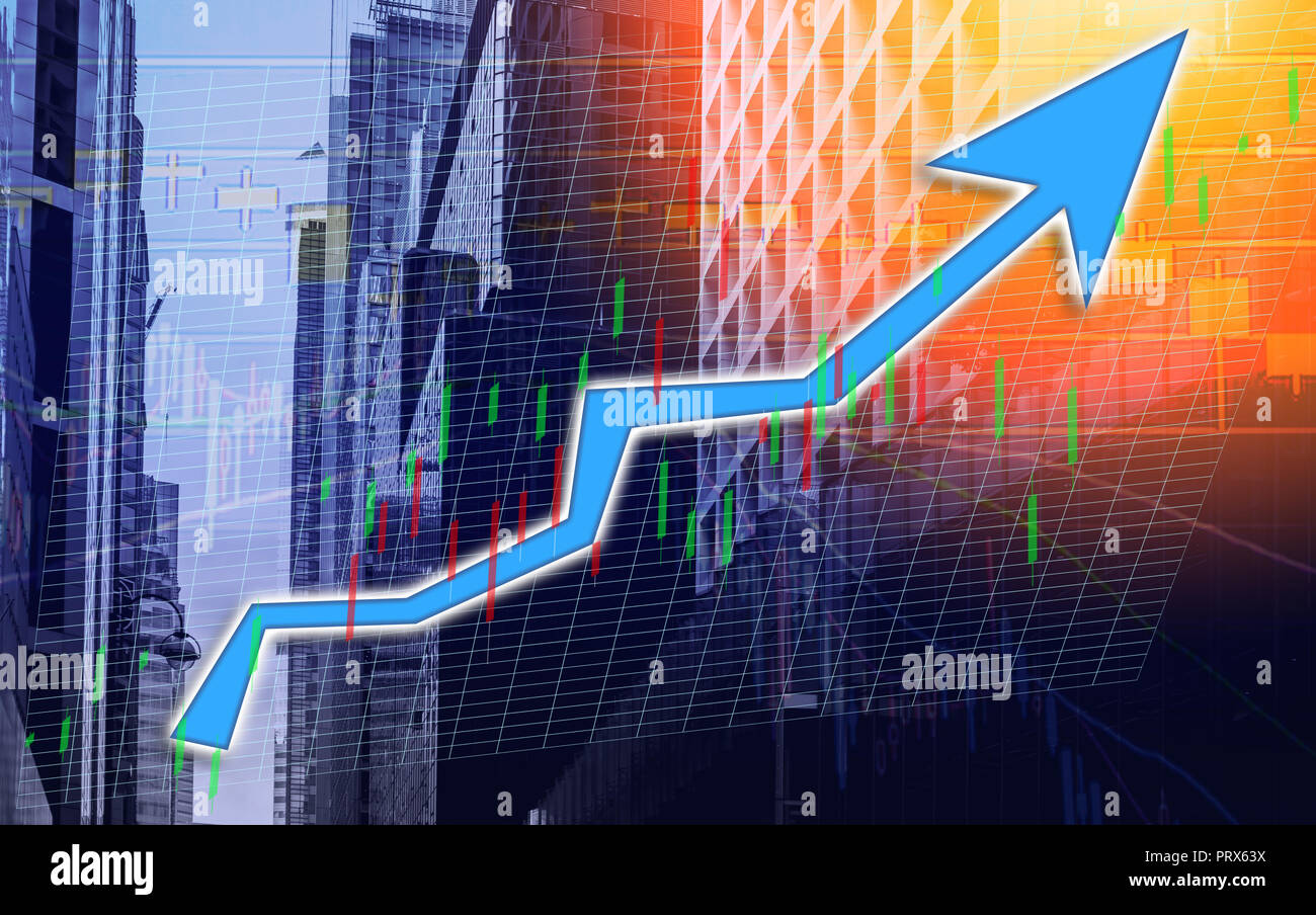 Stock index growth shown the graph and chart in Commercial buildings ...