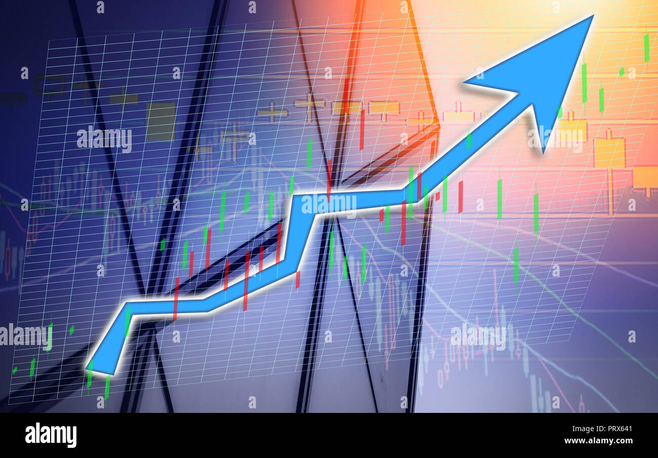 Stock index growth shown the graph and chart in Commercial buildings ...