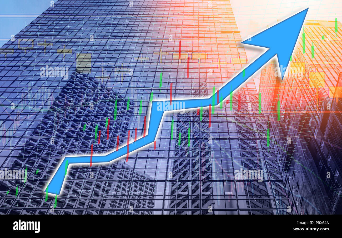 Stock index growth shown the graph and chart in Commercial buildings ...