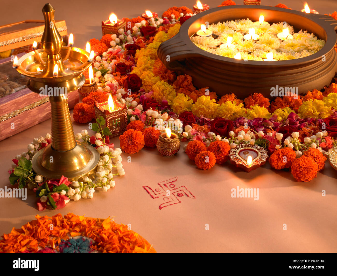 A STILL LIFE OF DIWALI FESTIVAL DECORATION IN MUMBAI INDIA SHOWING ...