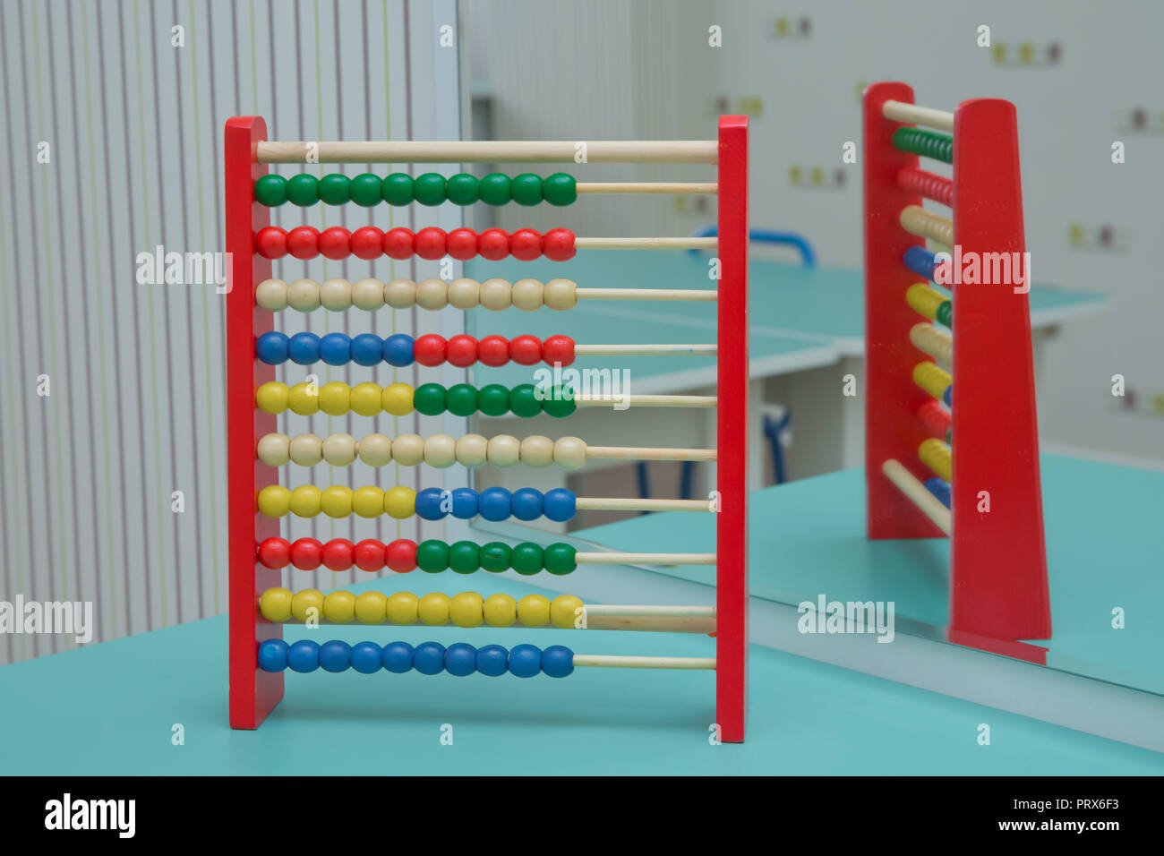 Toy abacus to learn counting. Colorful children counting frame for kids ...