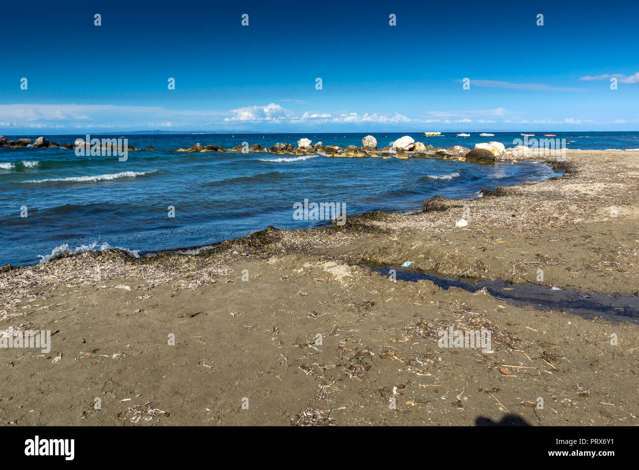 Panorama of Argassi beach, Zakynthos island, Greece Stock Photo - Alamy