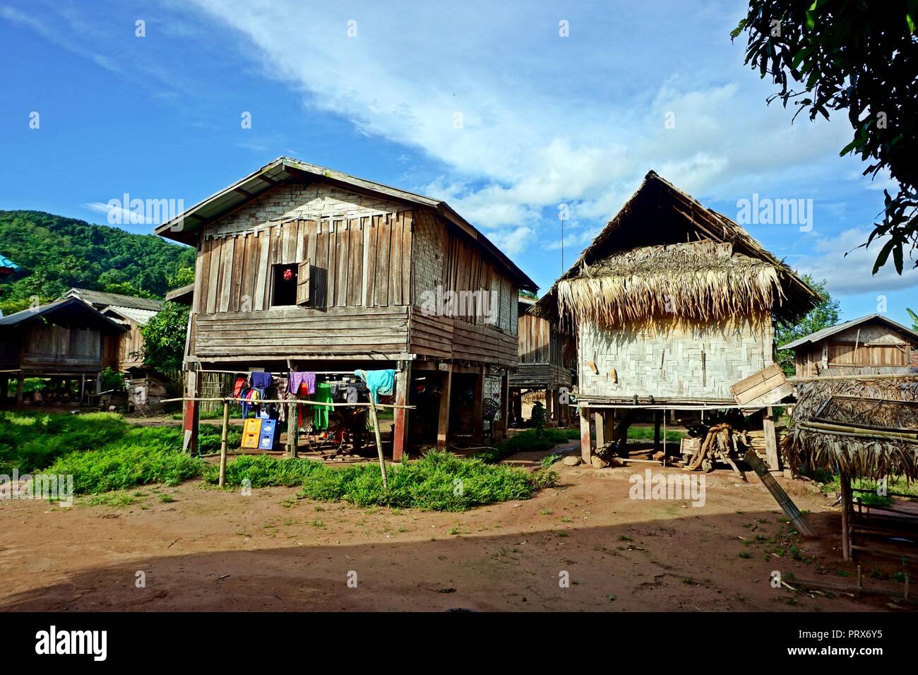 Traditional lao bamboo house hi-res stock photography and images - Alamy