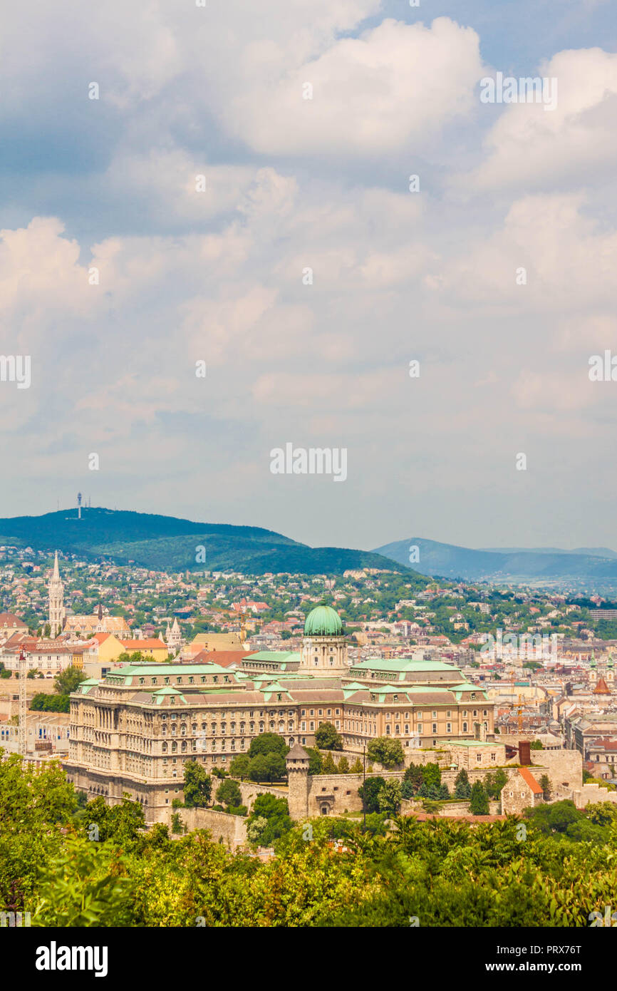 Buda Castle Royal Palace on Castle Hill, Budapest, Hungary. View from ...