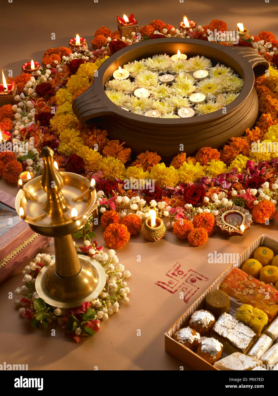 A STILL LIFE OF DIWALI FESTIVAL DECORATION IN MUMBAI INDIA SHOWING ...