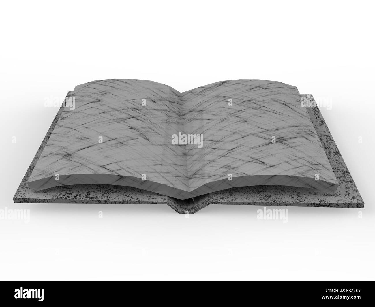 Open book 3D rendering isolated on the white background Stock Photo - Alamy