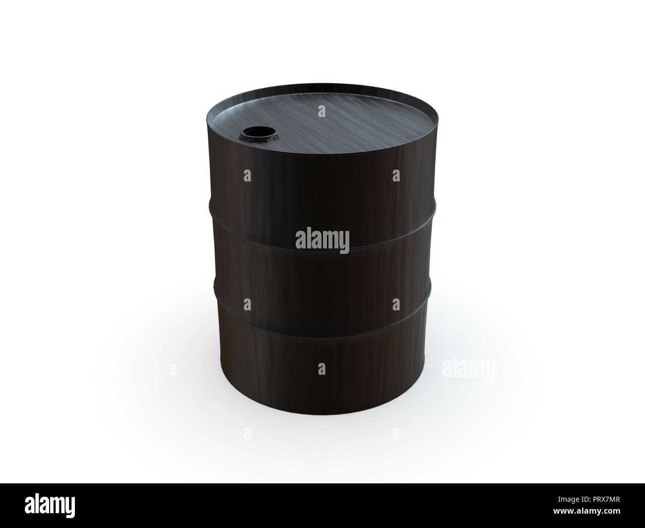 Metal Industrial Oil Barrel 3D rendering Isolated on white Stock Photo ...