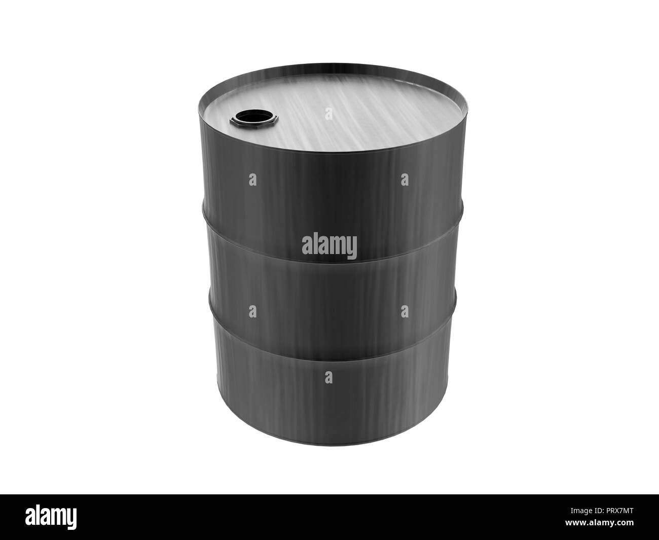Metal Industrial Oil Barrel 3D rendering Isolated on white Stock Photo ...
