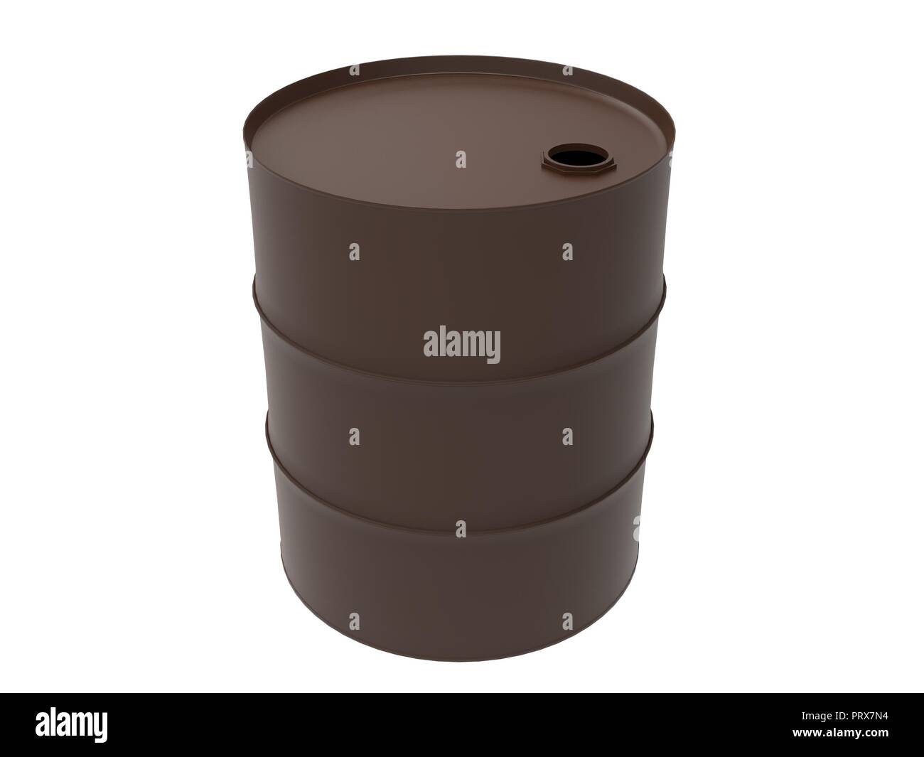 Metal Industrial Oil Barrel 3D rendering Isolated on white Stock Photo ...