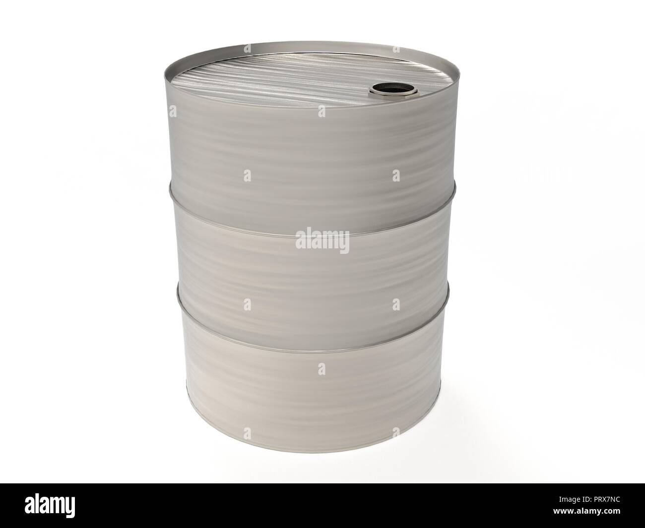 Metal Industrial Oil Barrel 3D rendering Isolated on white Stock Photo ...