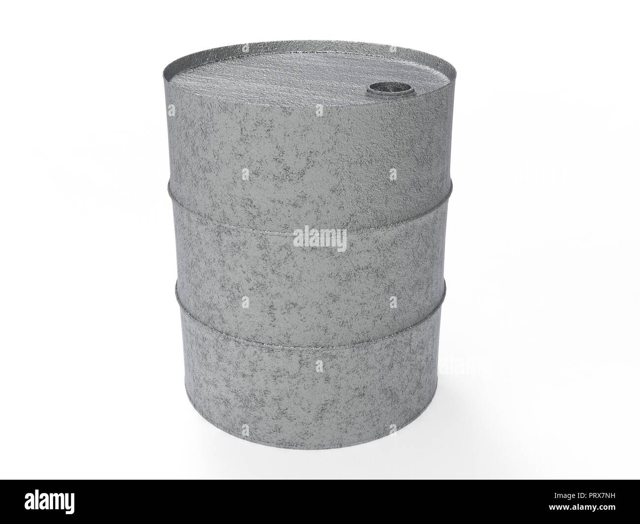 Metal Industrial Oil Barrel 3D rendering Isolated on white Stock Photo ...