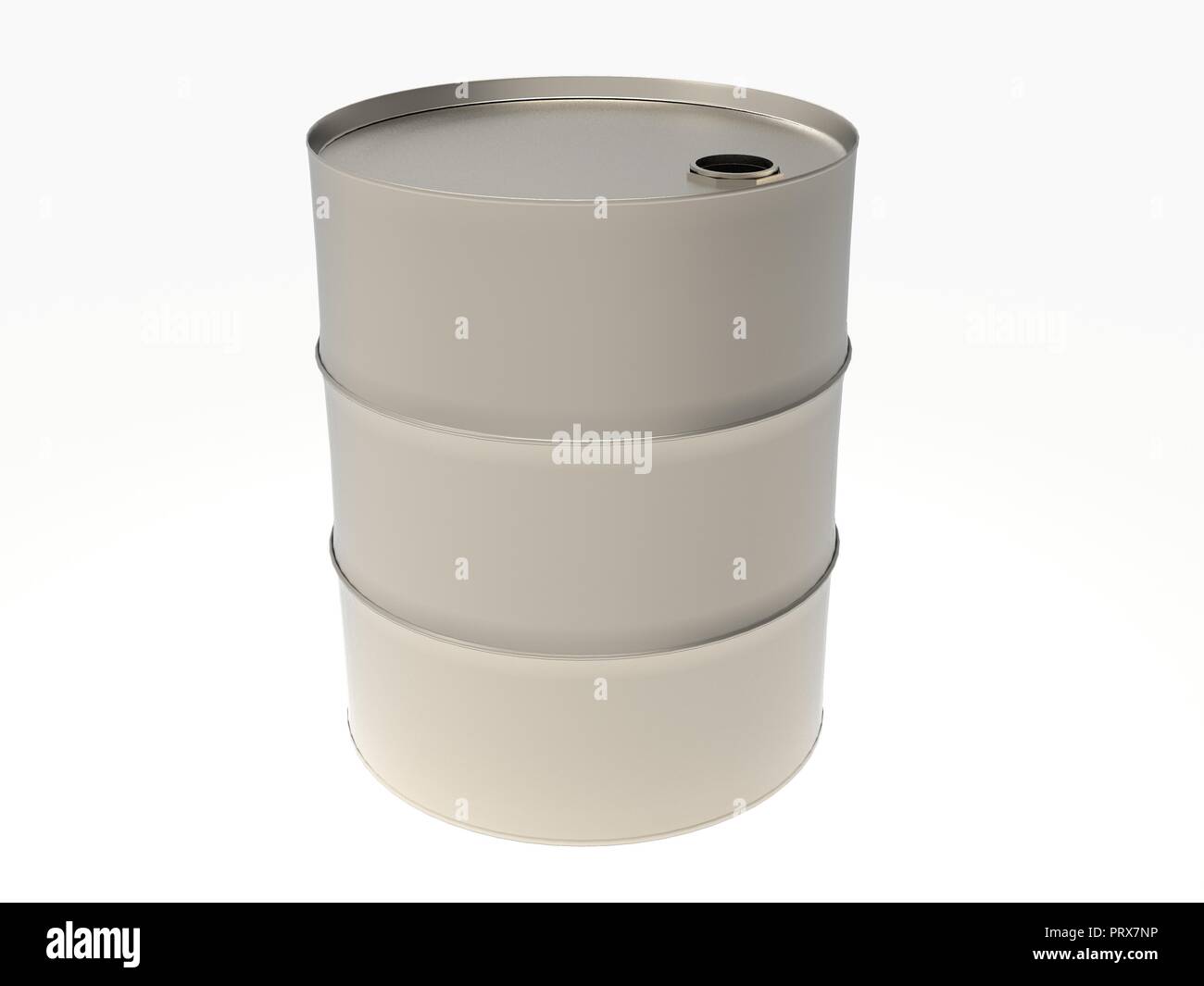Metal Industrial Oil Barrel 3D rendering Isolated on white Stock Photo ...