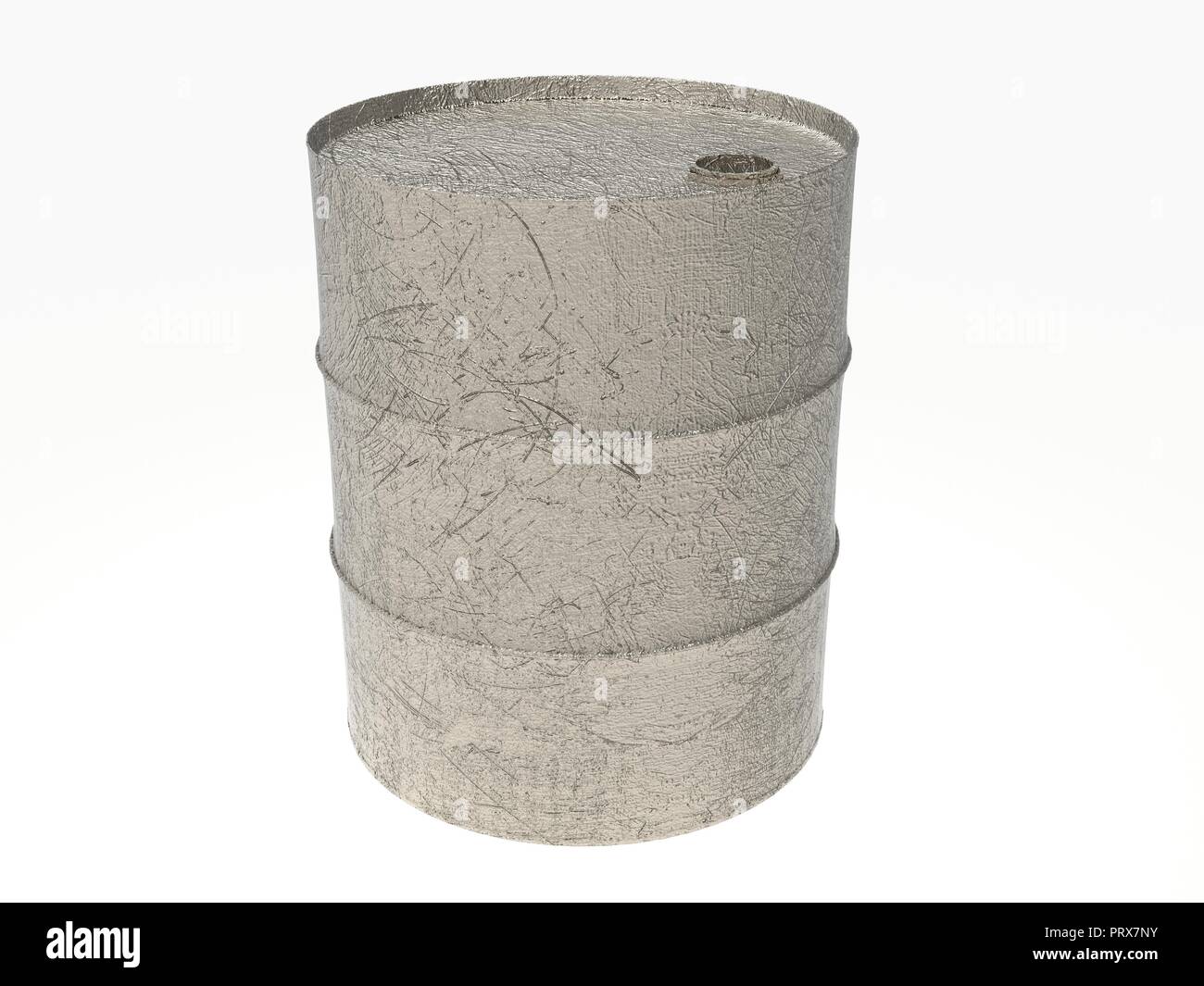 Metal Industrial Oil Barrel 3D rendering Isolated on white Stock Photo ...