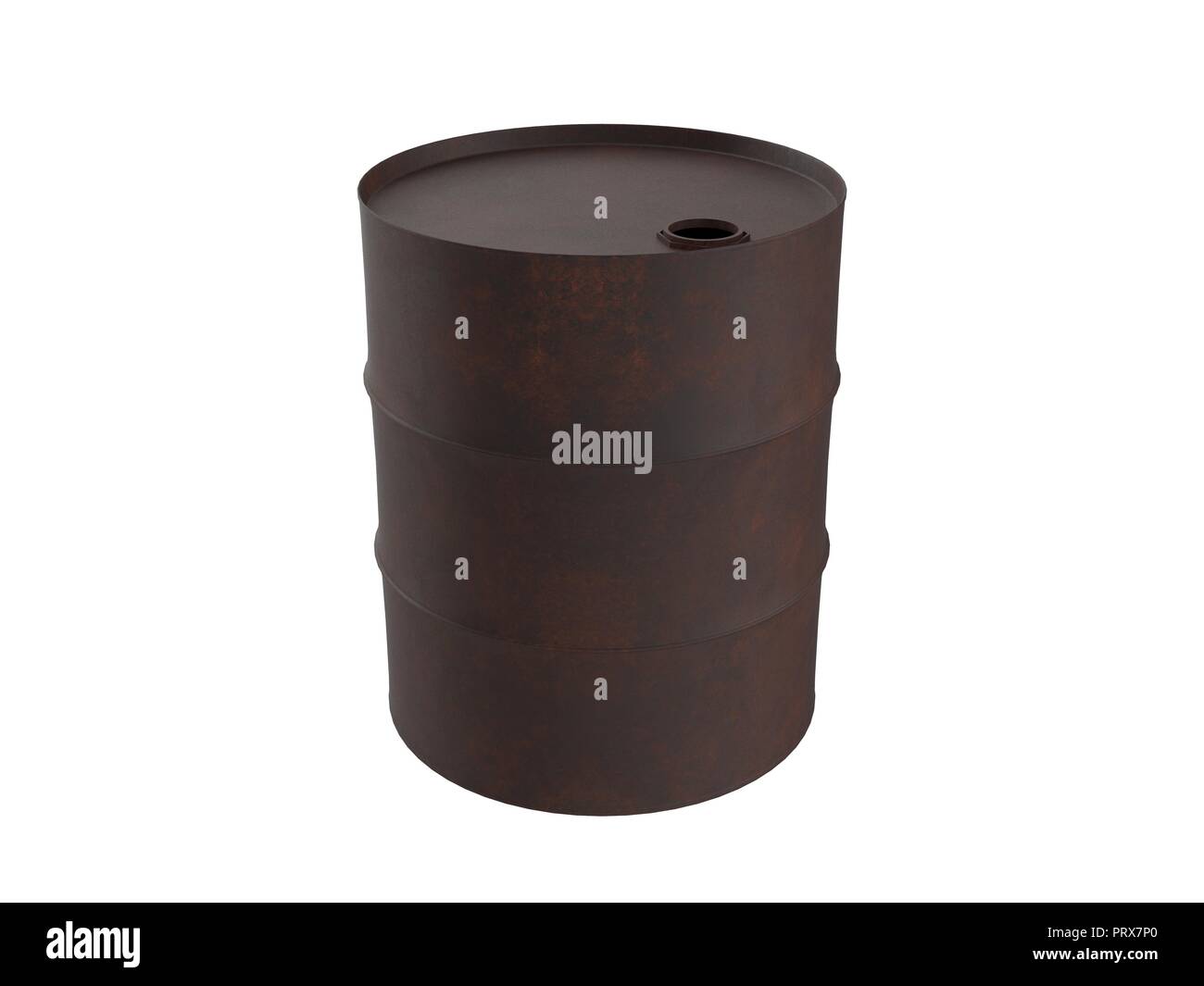 Metal Industrial Oil Barrel 3D rendering Isolated on white Stock Photo ...