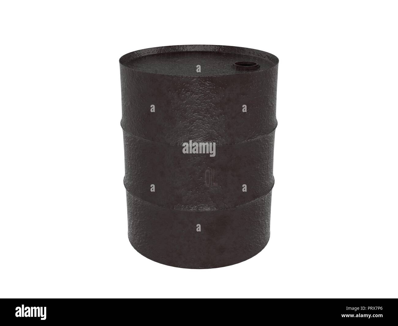 Metal Industrial Oil Barrel 3D rendering Isolated on white Stock Photo ...