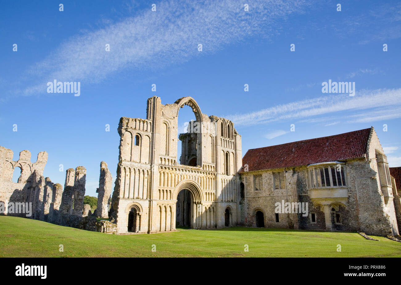The remains of the West Front and Prior's lodgings at Castle Acre ...