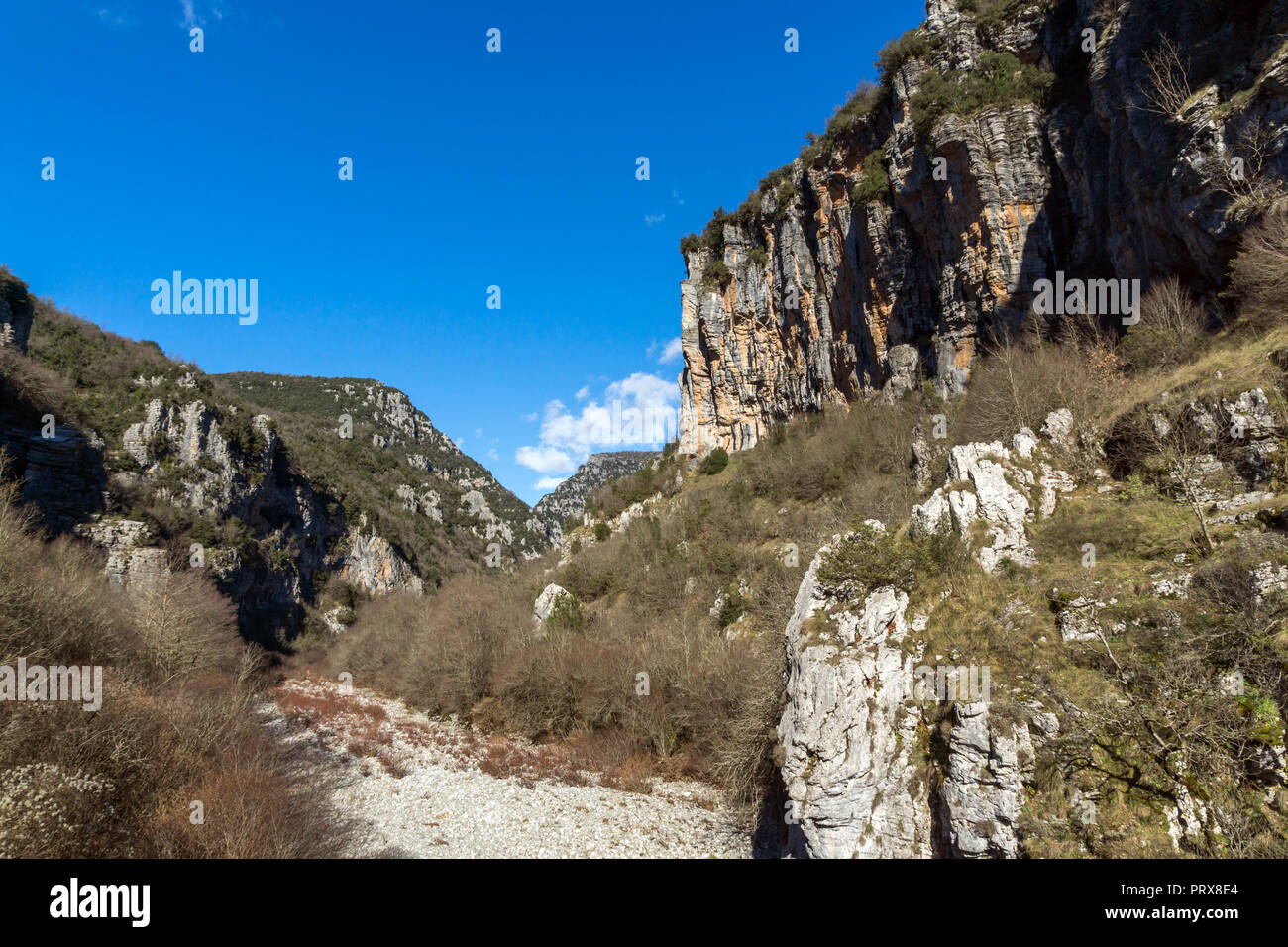 Amazing landscape of Vikos gorge and Pindus Mountains, Zagori, Epirus ...