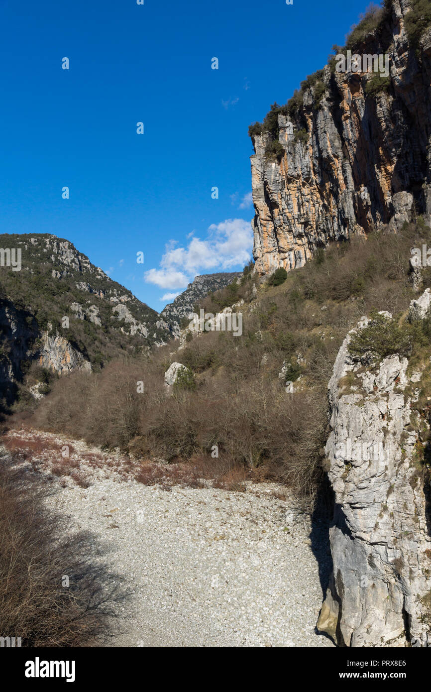 Amazing landscape of Vikos gorge and Pindus Mountains, Zagori, Epirus ...