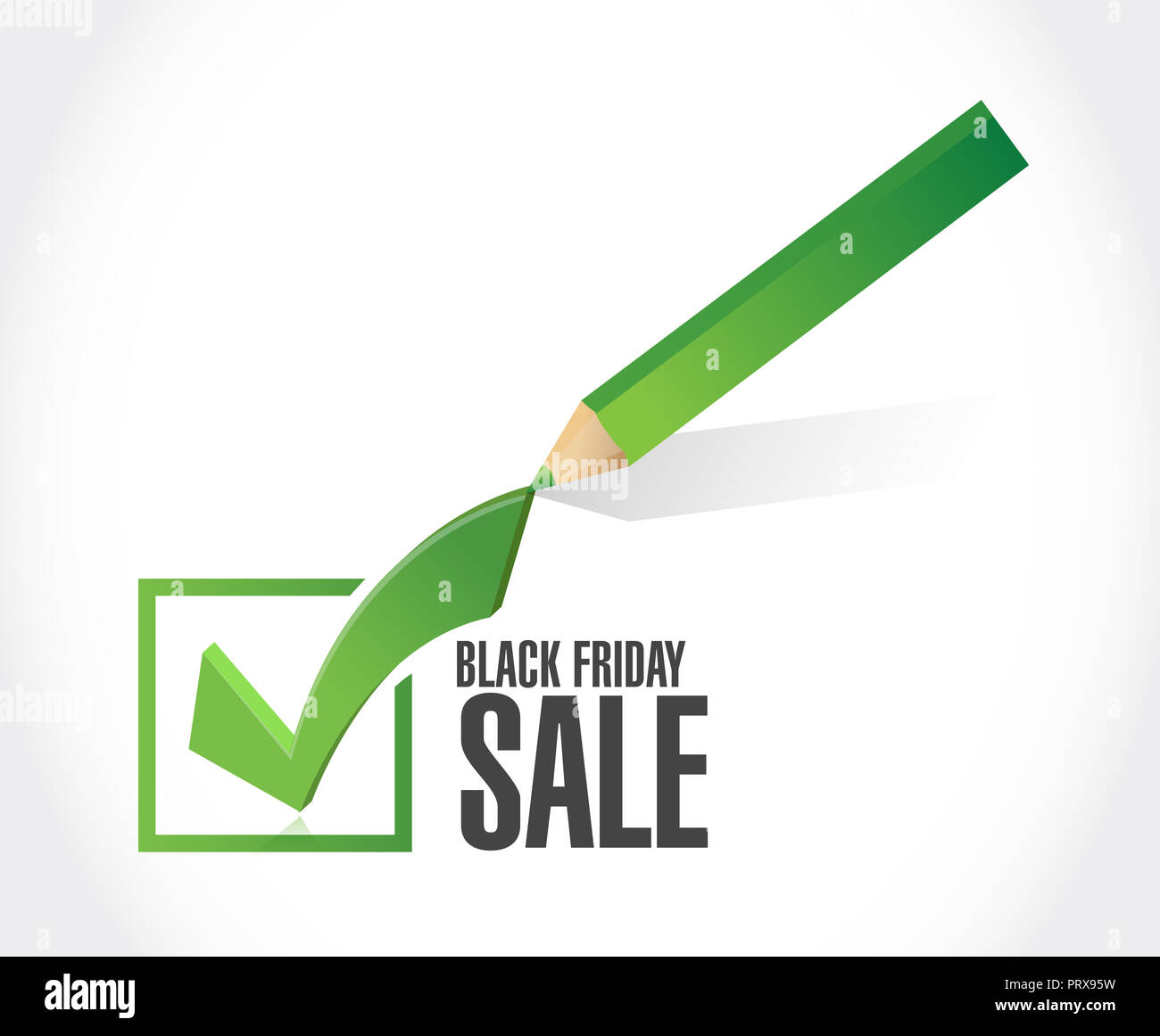Black Friday sale approval check mark message concept illustration ...