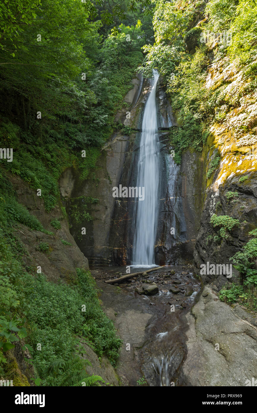 Landscape of Smolare waterfall cascade in Belasica Mountain, Novo Selo ...