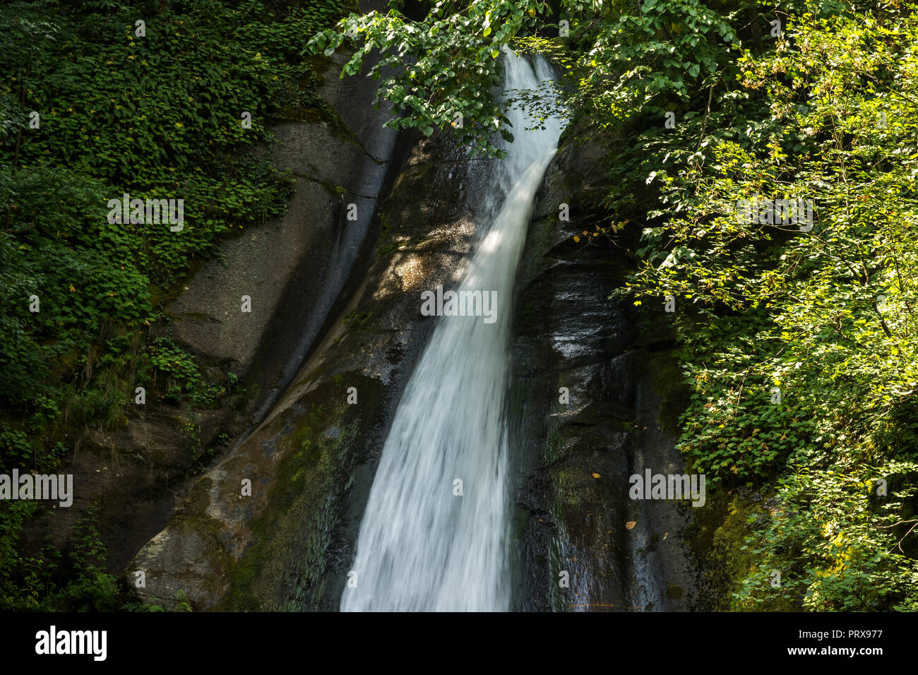 Landscape of Smolare waterfall cascade in Belasica Mountain, Novo Selo ...