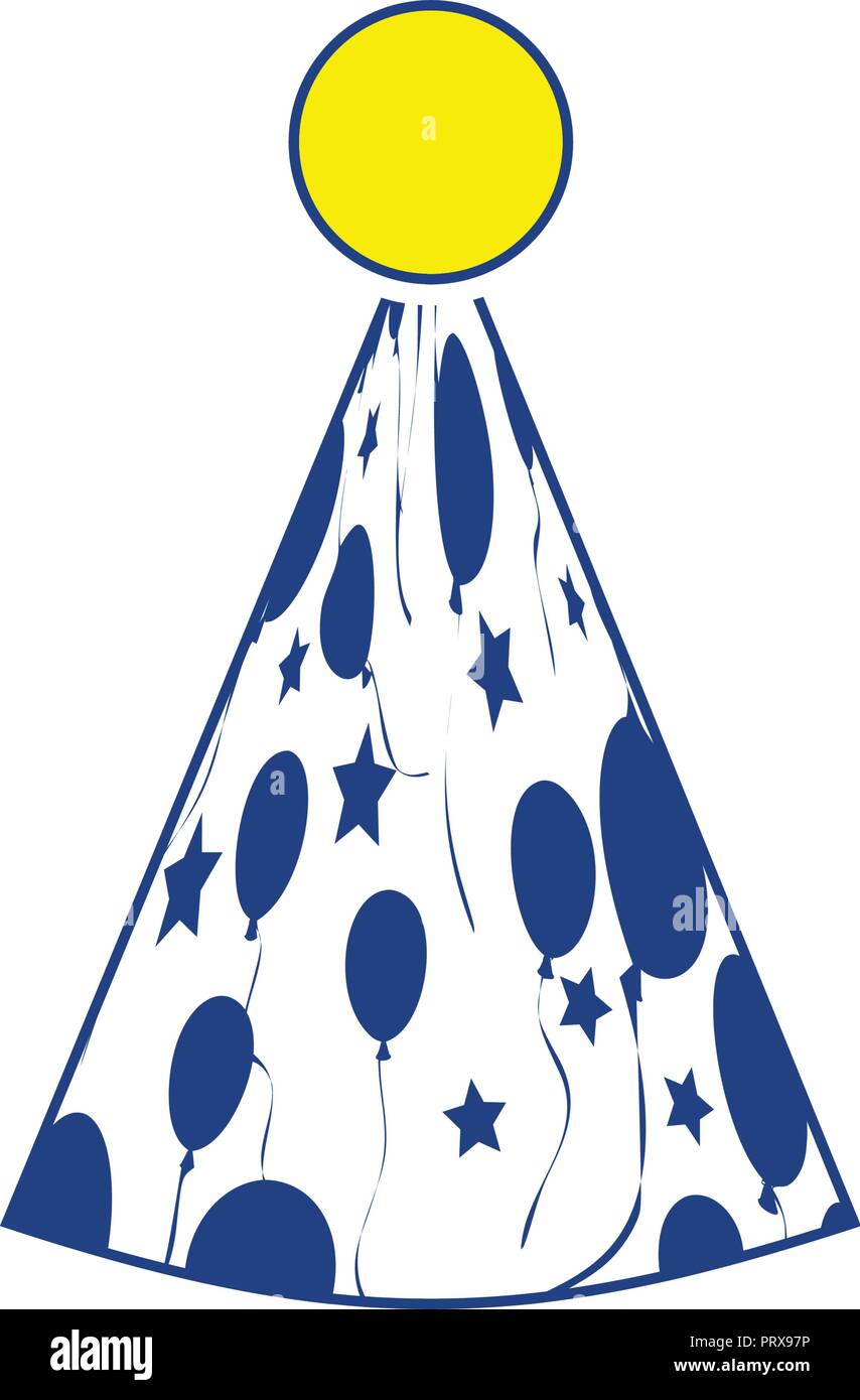 Party cone hat icon. Thin line design. Vector illustration Stock Vector ...