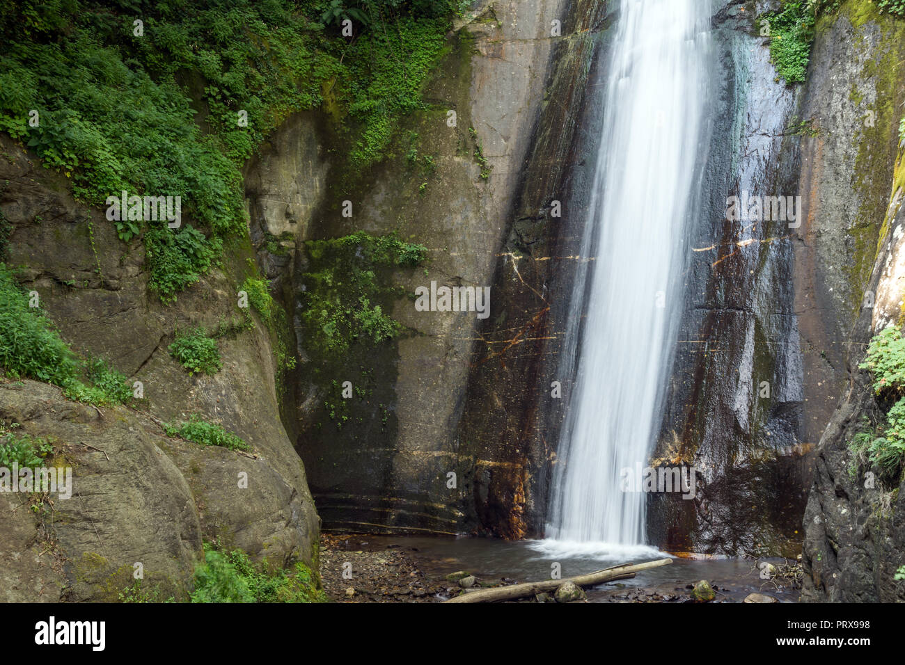 Landscape of Smolare waterfall cascade in Belasica Mountain, Novo Selo ...