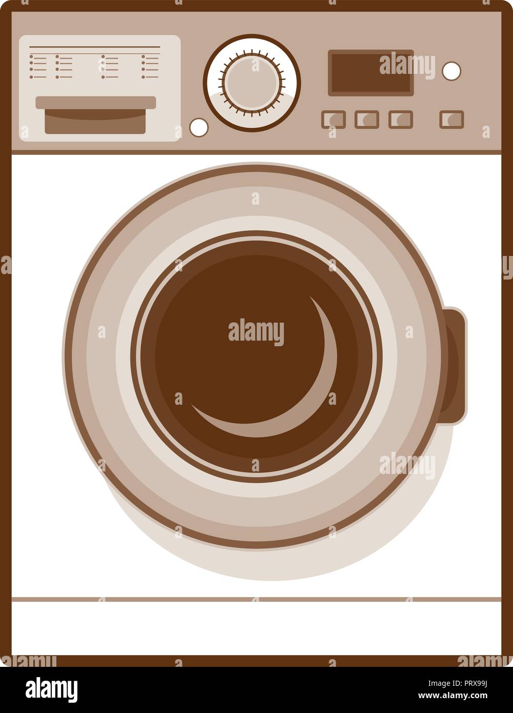 Vintage front loading washing machine Stock Vector Images - Alamy