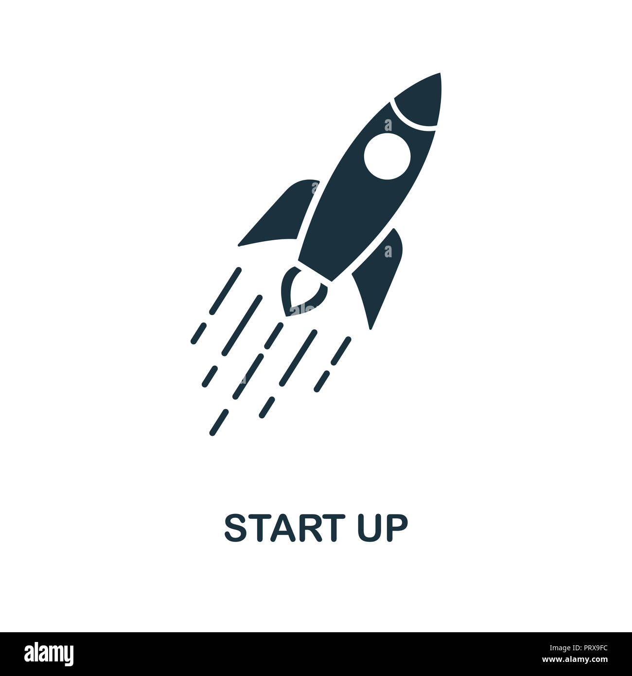 Start Up Icon Monochrome Style Design From Blockchain Collection Ux And Ui Pixel Perfect