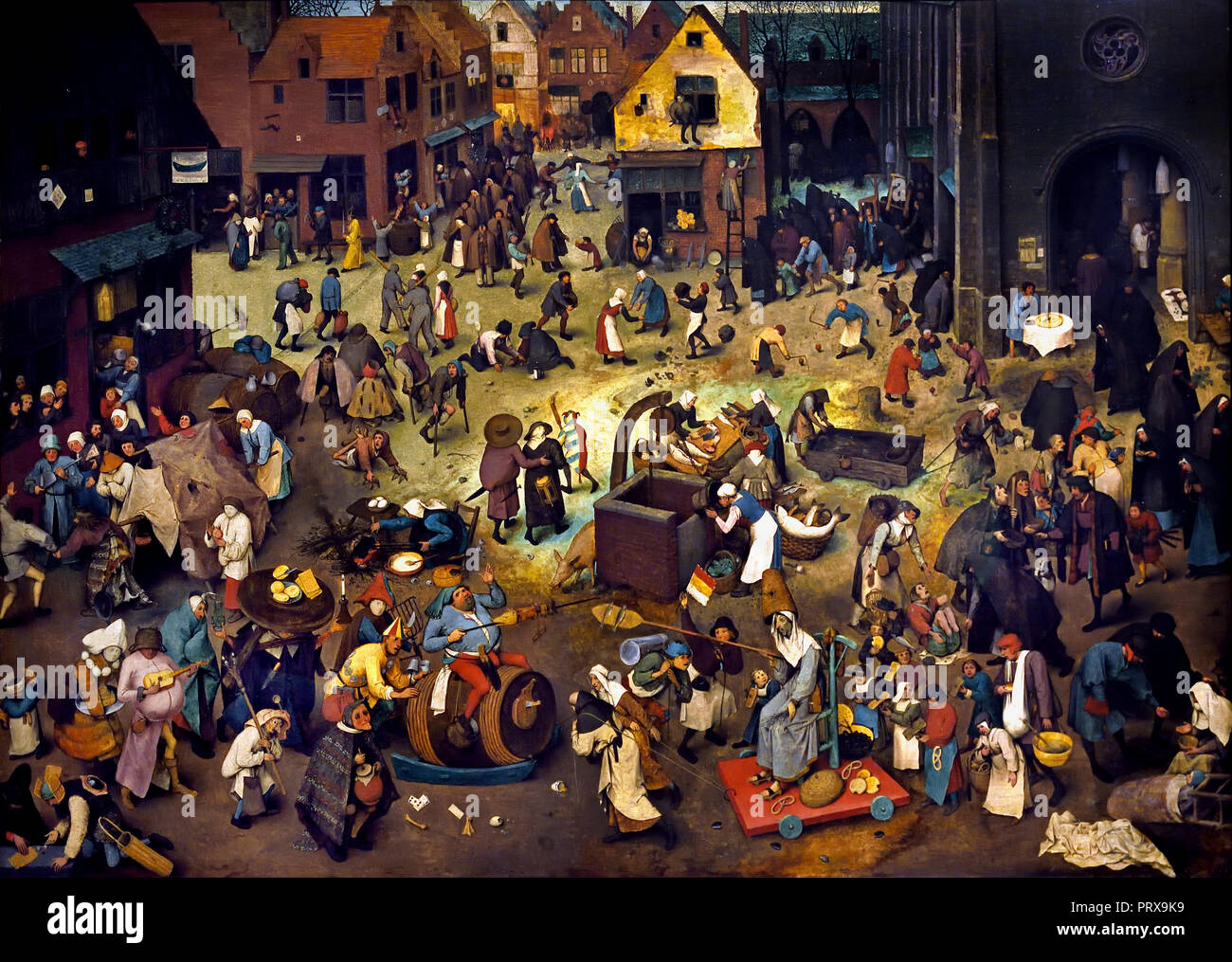 Fight between carnival and lent 1559 by pieter bruegel hi-res stock ...